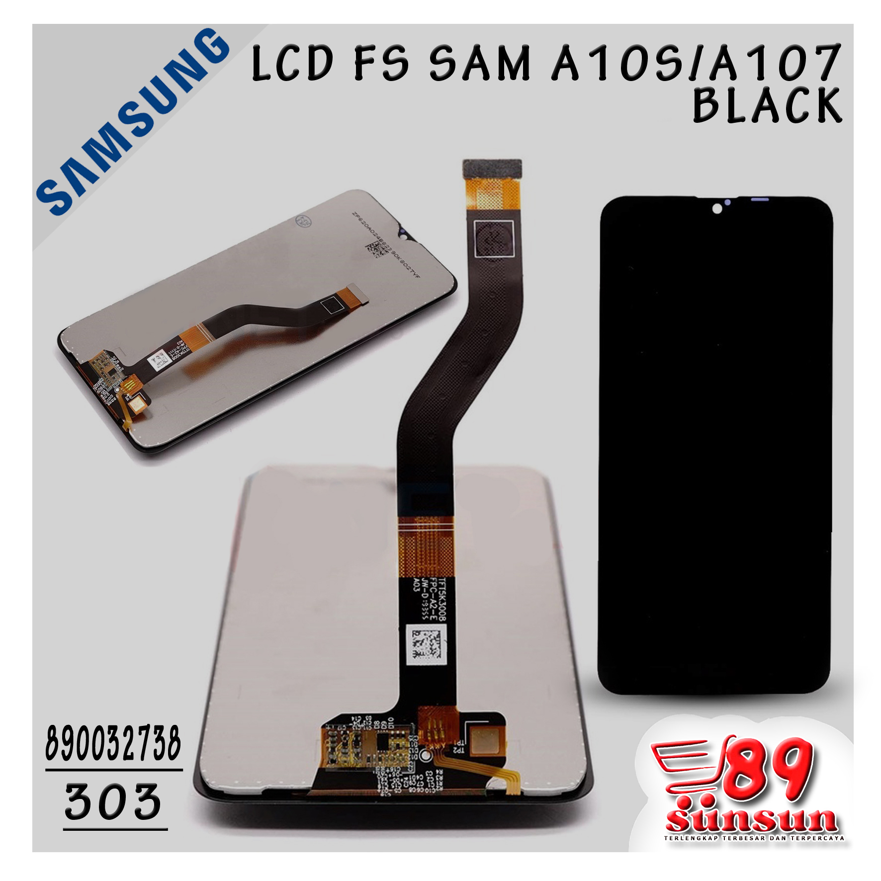 VEF - LCD FS SAM A10S/A107 ORI CROWN SUPER BLACK