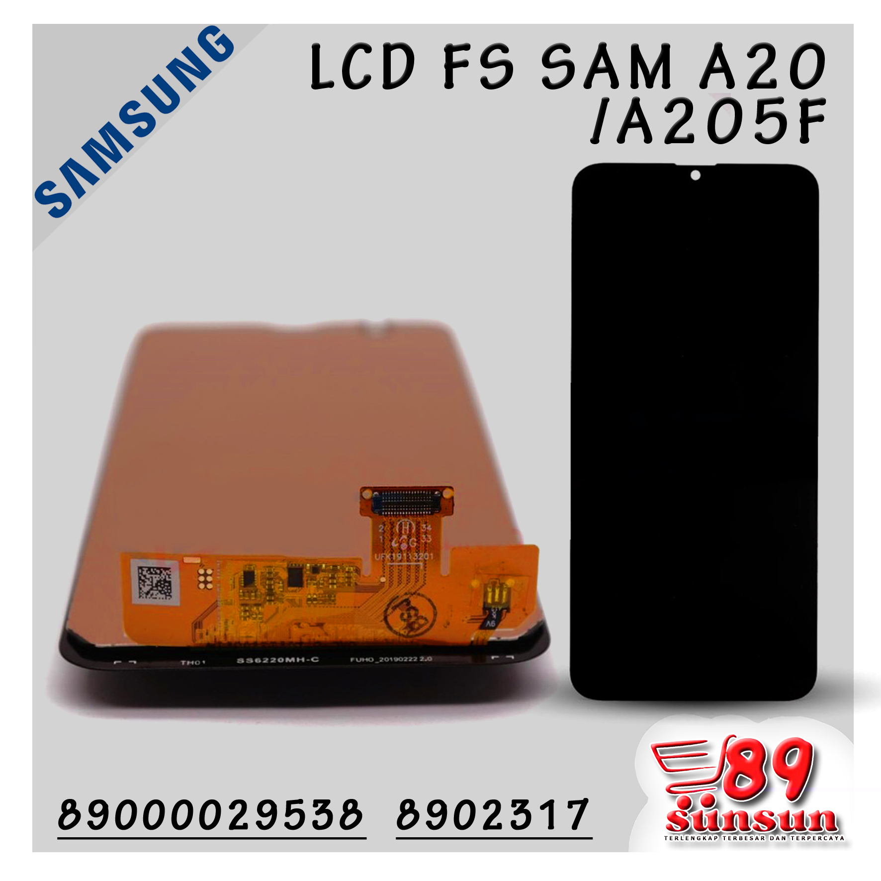 VEF - LCD FS SAM A20/A205F INCELL BIG GLASS