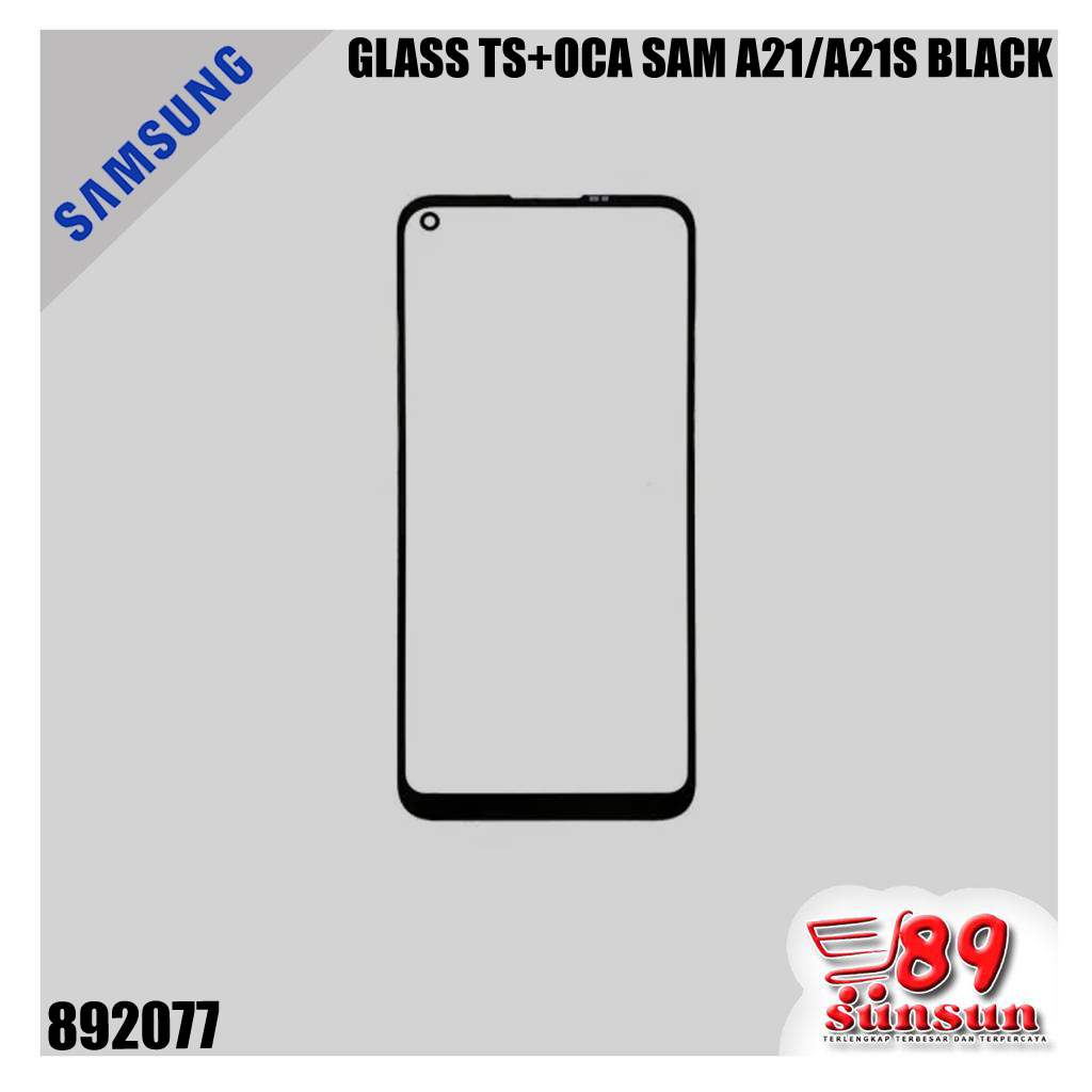VEF - GLASS TS+OCA SAM A21/A21S BLACK